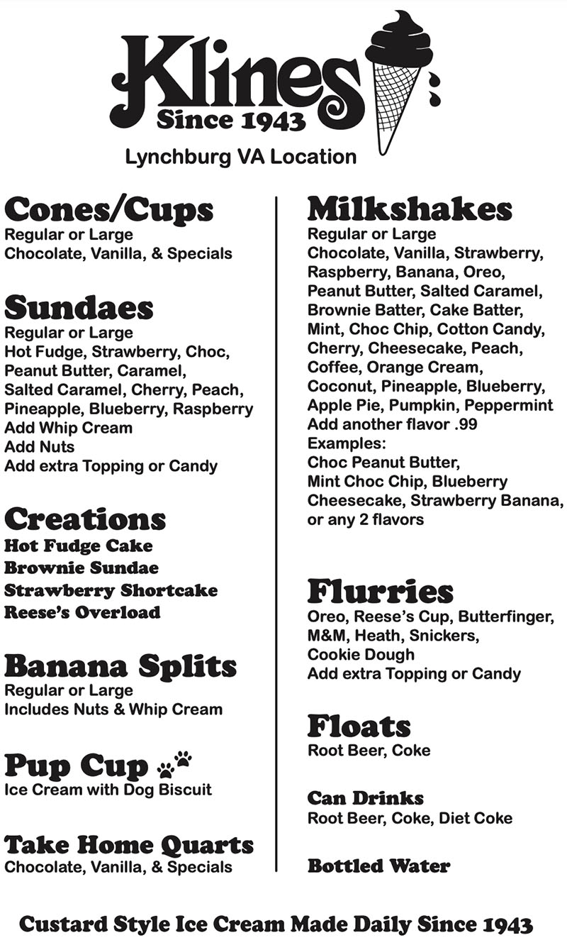 Ice Cream in Chesterfield - Klines Dairy Bar (Opening Soon!)