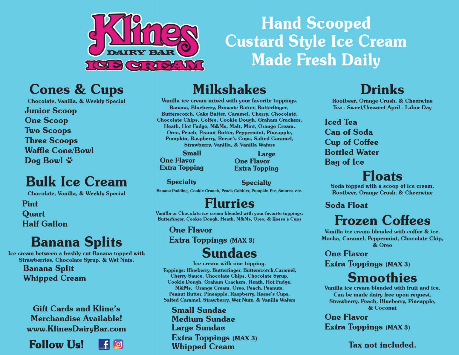 Ice Cream in Harrisonburg - Klines Dairy Bar of Harrisonburg